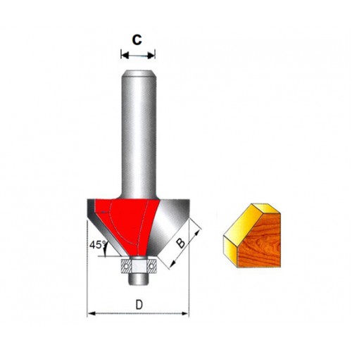 G-TECH TUNGSTEN CARBIDE 45° CHAMFER BIT