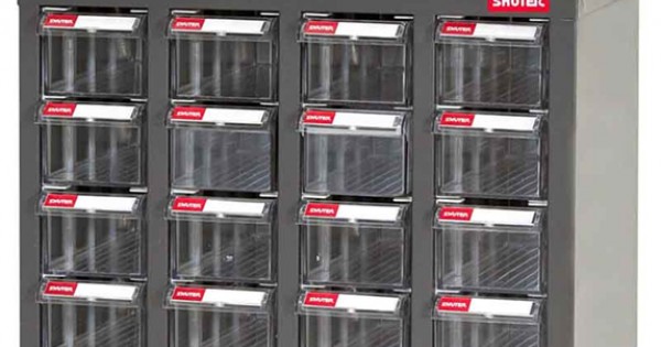 SHUTER STEEL CASE WITH PLASTIC DRAWERS A8-416